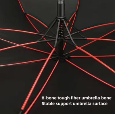 China Large Walking Stick Umbrella With Pongee Fabric Sturdy Construction for sale