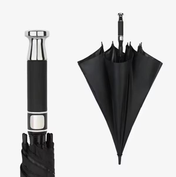 Quality Single Canopy Long Stick Umbrella 8 Ribs Walking Pole Umbrella Round Shape for sale