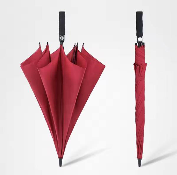 Quality Uv Protection Red Stick Umbrella Classic Cane Umbrella For Everyday Use for sale