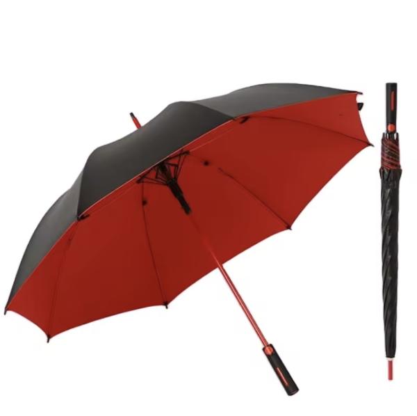 Quality Weatherproof Classic Stick Umbrella Hiking Stick Umbrella With Comfortable Rubber Handle for sale