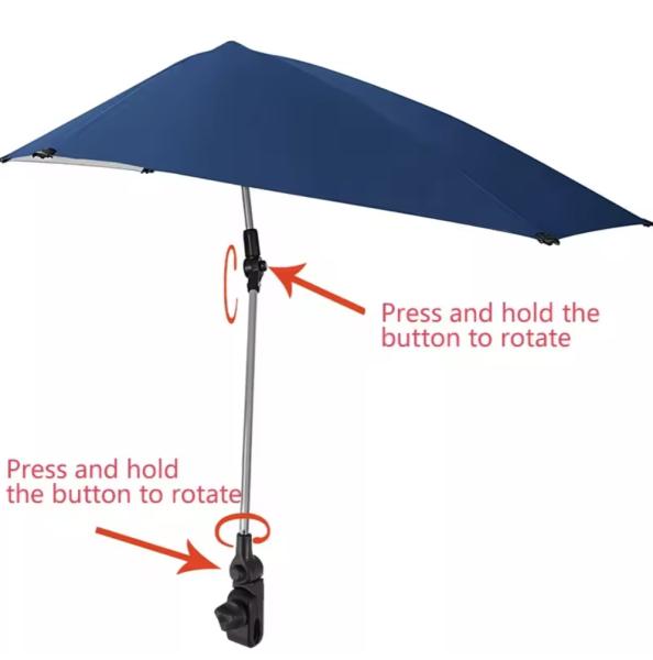Quality Flexible Plastic Handle Umbrella With Clamp Lightweight Portable for sale