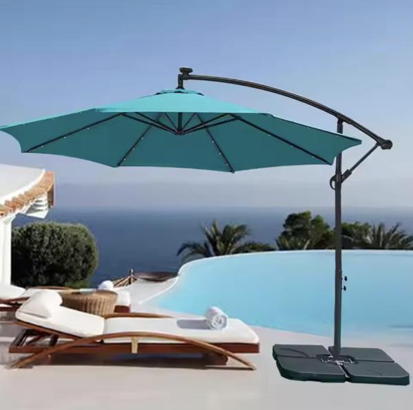 Quality Waterproof Large Cantilever Umbrella Large Garden Umbrella Beige Color CE FCC Certified for sale