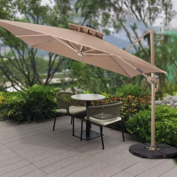 Quality Polyester Canopy Wind Resistant Patio Umbrella With UV Protection for sale