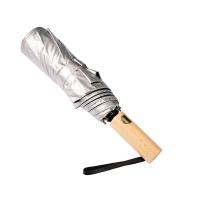 Quality Portable Strong Folding Umbrella Waterproof Design With Black Big Pole for sale