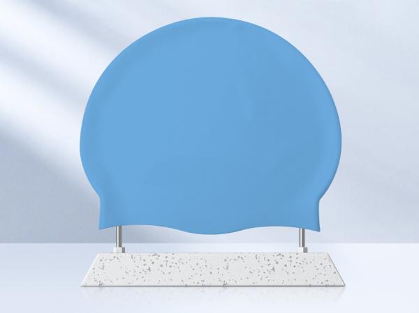 Quality Customizable Logo Colors Silicone Swim Cap 17 In-Stock Colors Flexible for sale