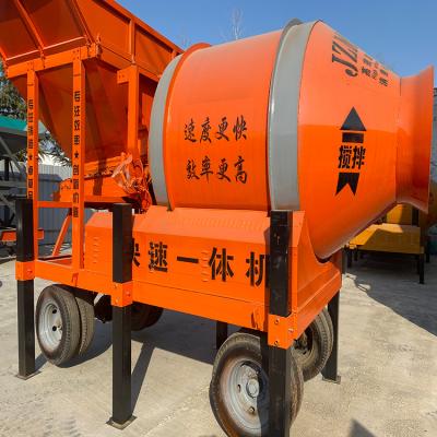 China Liquid Mini Concrete Cement Mixer 1000Ltr Mobile Concrete Mixer Orange for sale
