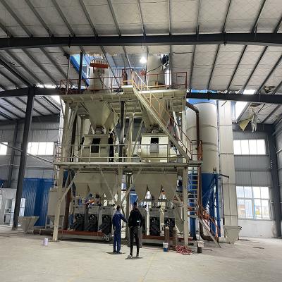 China Tile Adhesive Skim Coat Wall Putty Dry Mortar Production Line Continuous Type for sale