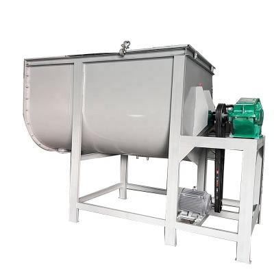 China Paddle Dry Mortar Mixer Double Shaft Industrial Ribbon Mixer Hopper for sale