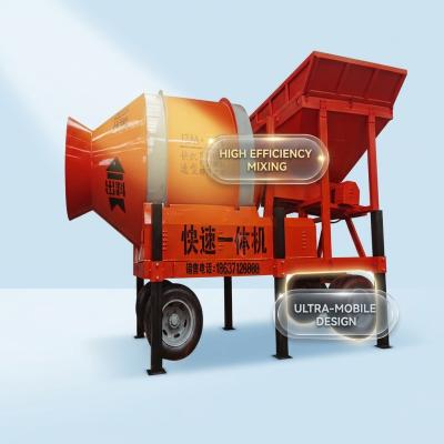China 750 Liter Construction Mobile Concrete Mixer Machine 380V 400V for sale