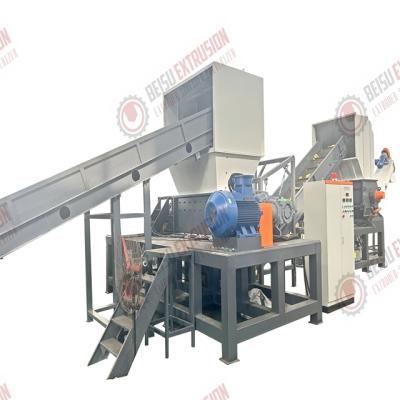China 45 Kw Motor Power Plastic Shredder Machine with D2/SKD-11 Blades and Frequency-Controlled Hydraulic System for sale