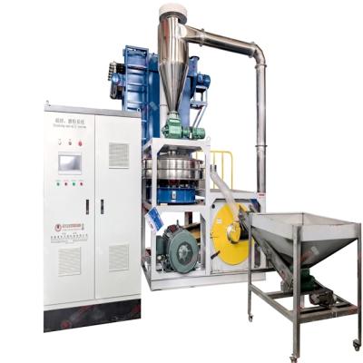 China SKD-11 Blade PVC Pulverizer Machine with Automatic HMI+PLC and Air Water Cooling PVC Pulverizing Machine for sale
