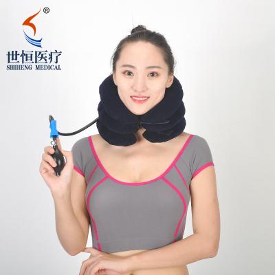 China Inflatable neck brace support soft flannel cervical pillows supplier for sale