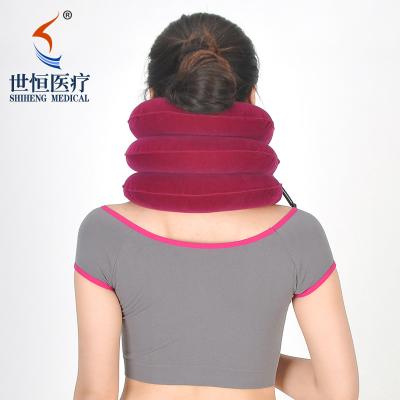 China Adjustable Soft Rubber Inflatable Cervical Collar Neck Brace Support for sale