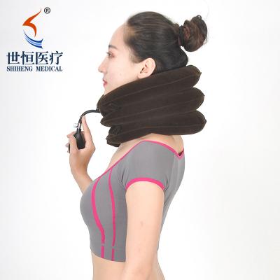 China Support sleep well relieve pain inflatable brace three tubes cervical neck traction device for sale