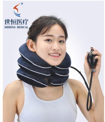 China Inflatable Cervical Neck Cervical Traction Device Brace Neck Collar Pillow Brace with Velvet, Neck & Shoulder Pain Relie for sale