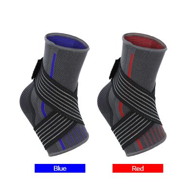 China Basketball Elastic Fitness Recovery Motion Compression Lace-up Ankle Brace for sale