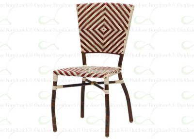 China Outdoor Dining Chairs Red Color Wicker Chair Commercial Restaurant Dining Chair for sale