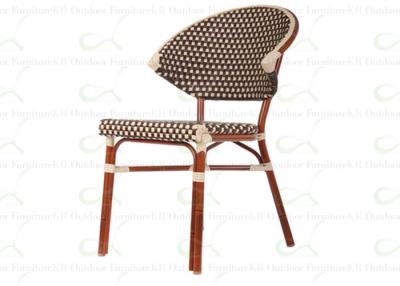 China Outdoor Dining Chairs Armless Patio Chair Wicker Rattan Restaurant Furniture for sale