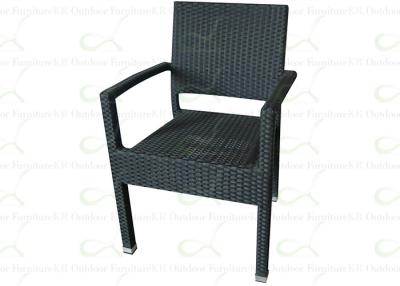 China Outdoor Dining Chairs Black Color Resin Wicker Furniture for Restaurant for sale