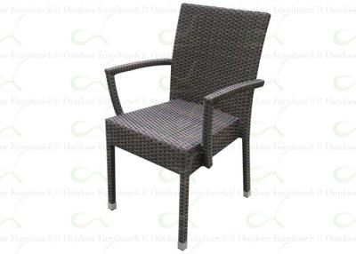 China Outdoor Dining Chairs UV-resistant Rattan Chair Resin Wicker Seat and Back for sale