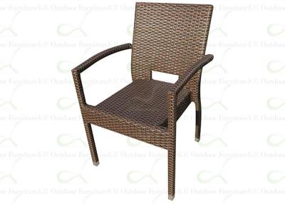 China Outdoor Dining Chairs Wicker Chairs in Brown with Armrest from China Manufacturer for sale