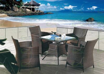 China Classic Outdoor Wicker Dining Sets Alfresco Restaurant Seating Furniture for sale