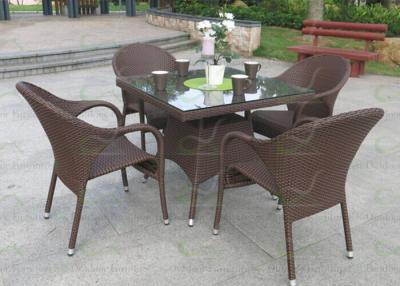 China Garden Wicker Furniture Set Rattan Dining Sets with Aluminum Construction for sale