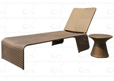 China Outdoor Chaise Lounges Poolside Brown Wicker Chaise Lounge for Swimming Pool for sale