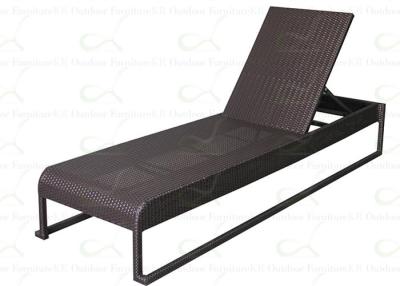 China Outdoor Chaise Lounges Pool Area Black Wicker Chaise Lounge Chairs for sale