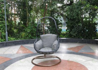 China Outdoor Hanging Chairs All-weather Garden Wicker Swing Chair with Stand for sale