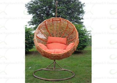 China Outdoor Hanging Chairs Pod Hanging Chair Round Wicker Swing Chair for sale