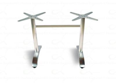 China Twin Dining Table Bases Outdoor Aluminum Table Base Commercial Restaurant for sale