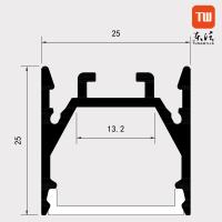 China Modern Indoor Surface Mounted LED Profile 25mmx25mm For LED light diffuser for sale