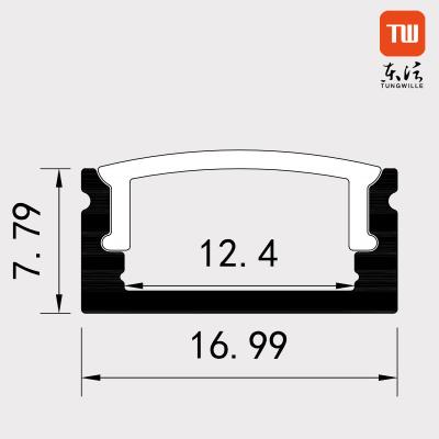 Cina Dimensione montata di superficie di profilo 17x7.8mm dell'ufficio LED del guardaroba in vendita