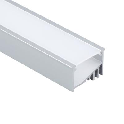 Cina Silver Anodized Surface Mounted LED Profile PC Diffuser For Kitchen Lighting in vendita