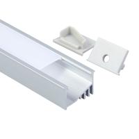China Silver Anodized Surface Mounted LED Profile PC Diffuser For Kitchen Lighting for sale