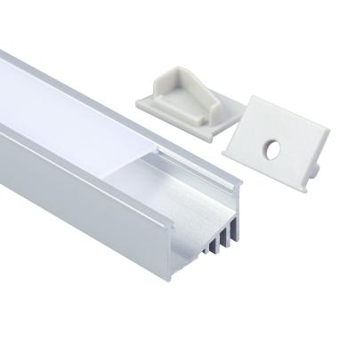 Cina Silver Anodized Surface Mounted LED Profile PC Diffuser For Kitchen Lighting in vendita