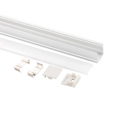 Cina la forma di larghezza U di 20mm ha condotto la luce di alluminio del guardaroba della cucina della copertura del PC di profilo in vendita