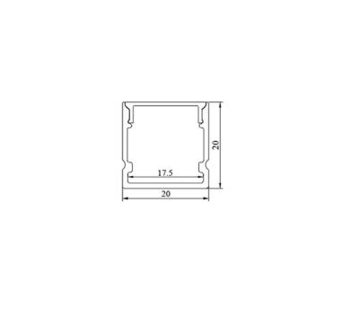 Cina la forma di larghezza U di 20mm ha condotto la luce di alluminio del guardaroba della cucina della copertura del PC di profilo in vendita