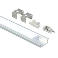 China PC Diffuser Cover LED Plaster Profile , U Channel LED Aluminum Profile for sale
