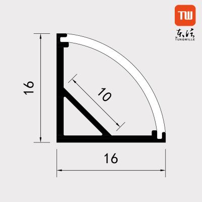 China Aluminum Alloy 6063 Corner LED Profile Anodized For LED Light Bar for sale