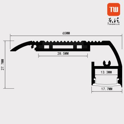 Cina materiale T5 della lega di alluminio di colore del nero di profilo del pannello di carta e gesso LED di 1m 2m 6063 in vendita