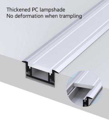 Cina Profili LED da incasso a forma di U Verniciatura anodizzata a canale per illuminazione a pavimento in vendita