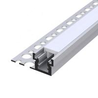 China 35mm Aluminum Plasterboard LED Profile Silver Color With Diffuser for sale