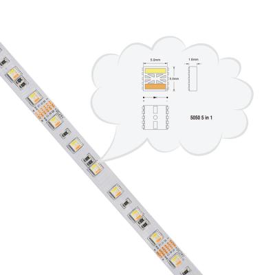 Cina La CC 24V 12V 5050 SMD LED spoglia 5 In1 regolabili flessibili RGBWW RGB IL TDC in vendita