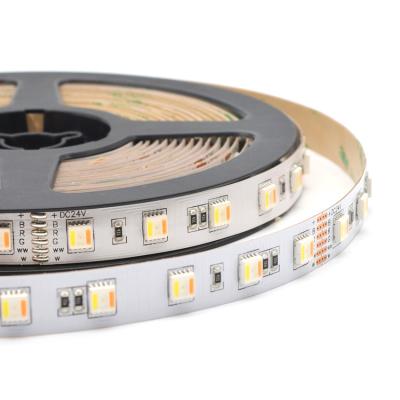 Cina La CC 24V 12V 5050 SMD LED spoglia 5 In1 regolabili flessibili RGBWW RGB IL TDC in vendita