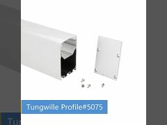 Office Lighting Alu Anodized Suspended LED Profile PC Cover U Shape