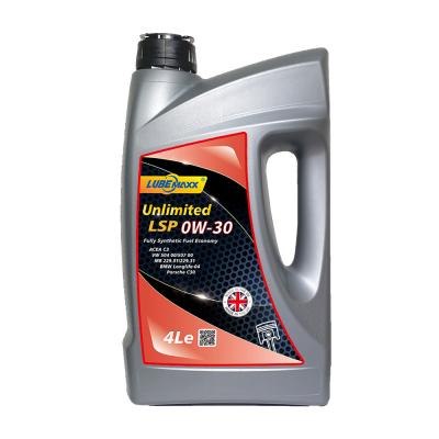 China Lubemaxx Unlimited LSP 0W-30 Olie voor personenwagens voor benzinemotoren en dieselmotoren Te koop