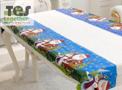 Китай New Christmas disposable PVC tablecloth，with different Cartoon designs продается