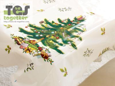 Китай New Christmas disposable PVC tablecloth，with different Cartoon designs продается
